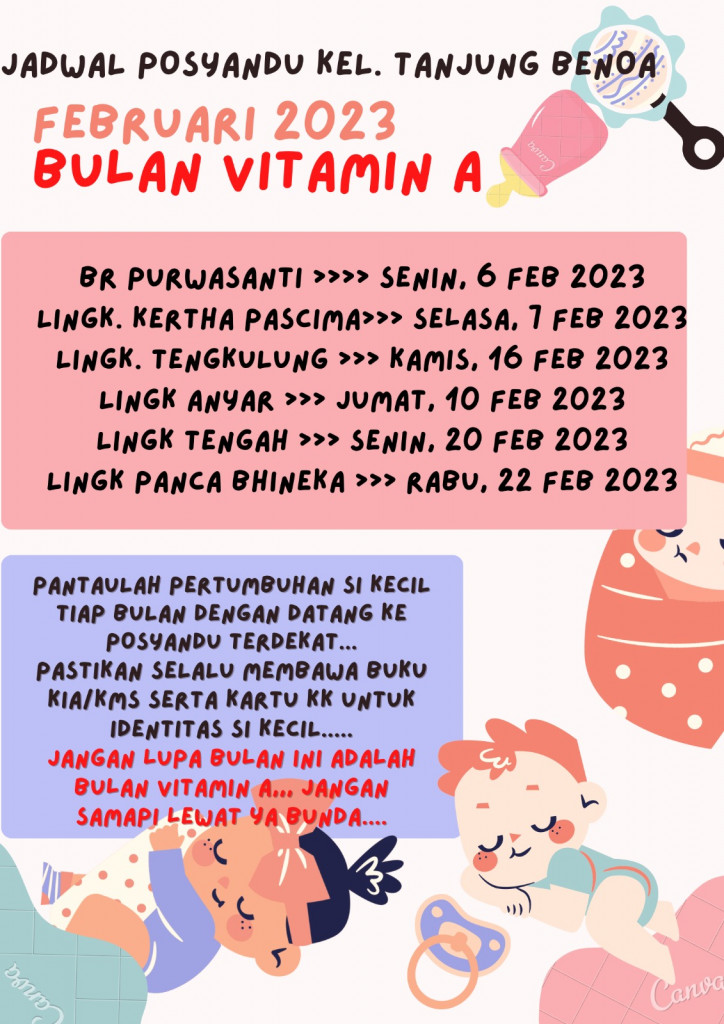 JADWAL POSYANDU BALITA (VITAMIN A DAN OBAT CACING) FEBRUARI 2023 ...